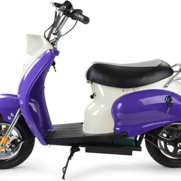 MotoTec 24v Electric Moped Purple - Toy Store Discount
