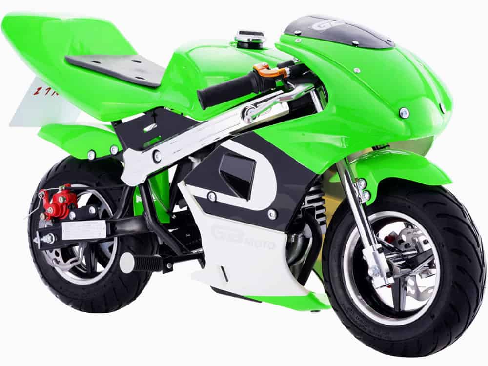 MotoTec GBmoto Gas Pocket Bike 40cc 4-Stroke Green - Toy Store Discount