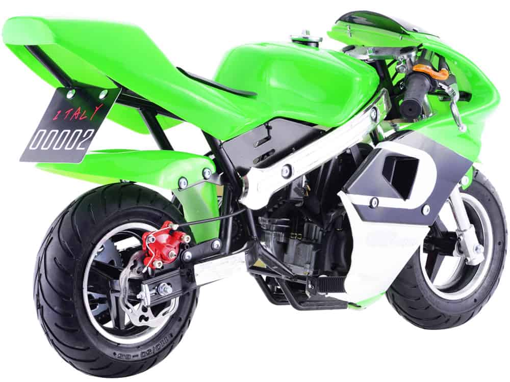 MotoTec GBmoto Gas Pocket Bike 40cc 4-Stroke Green - Toy Store Discount