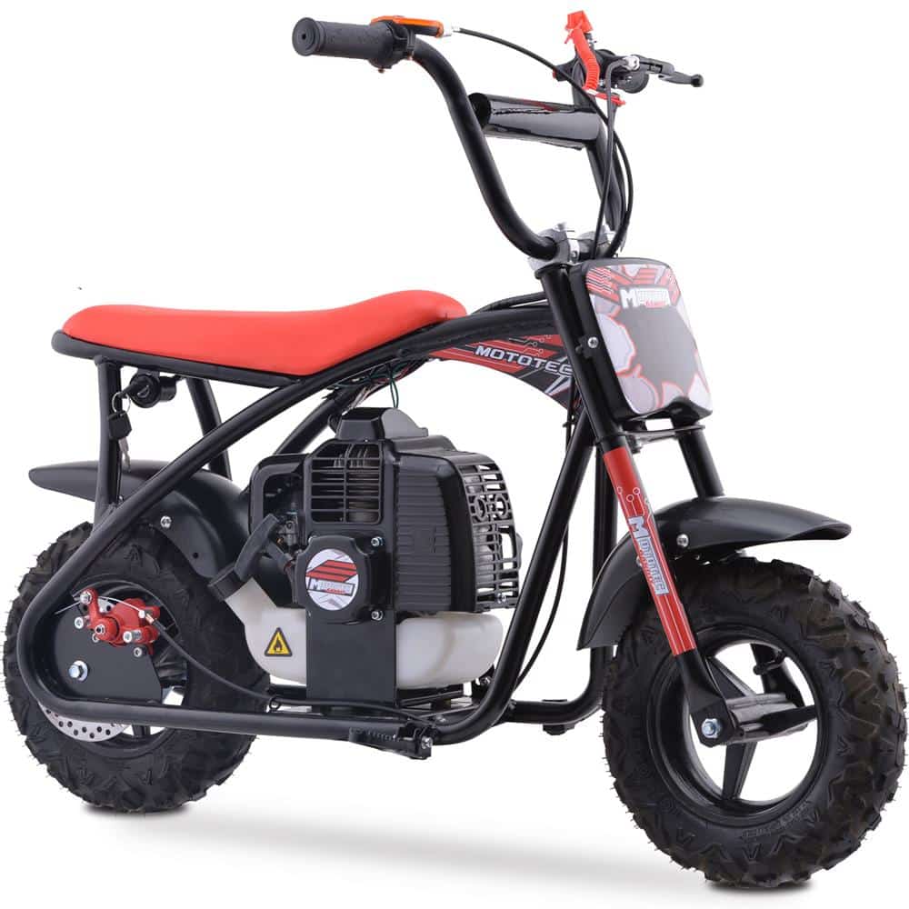 MotoTec Bandit 52cc 2-Stroke Kids Gas Mini Bike Red - Toy Store Discount