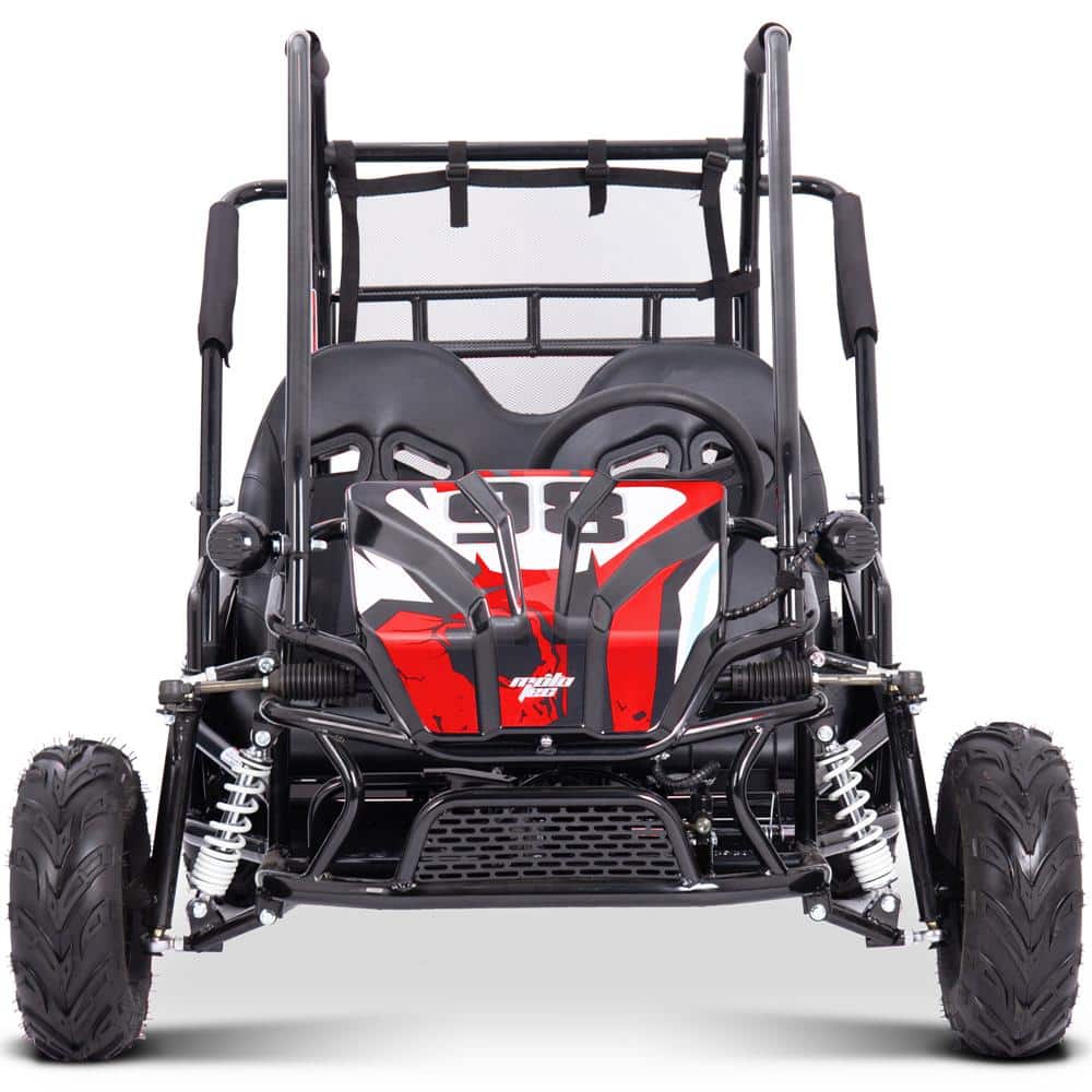 MotoTec Mud Monster XL 60v 2000w Electric Go Kart Full Suspension Red ...